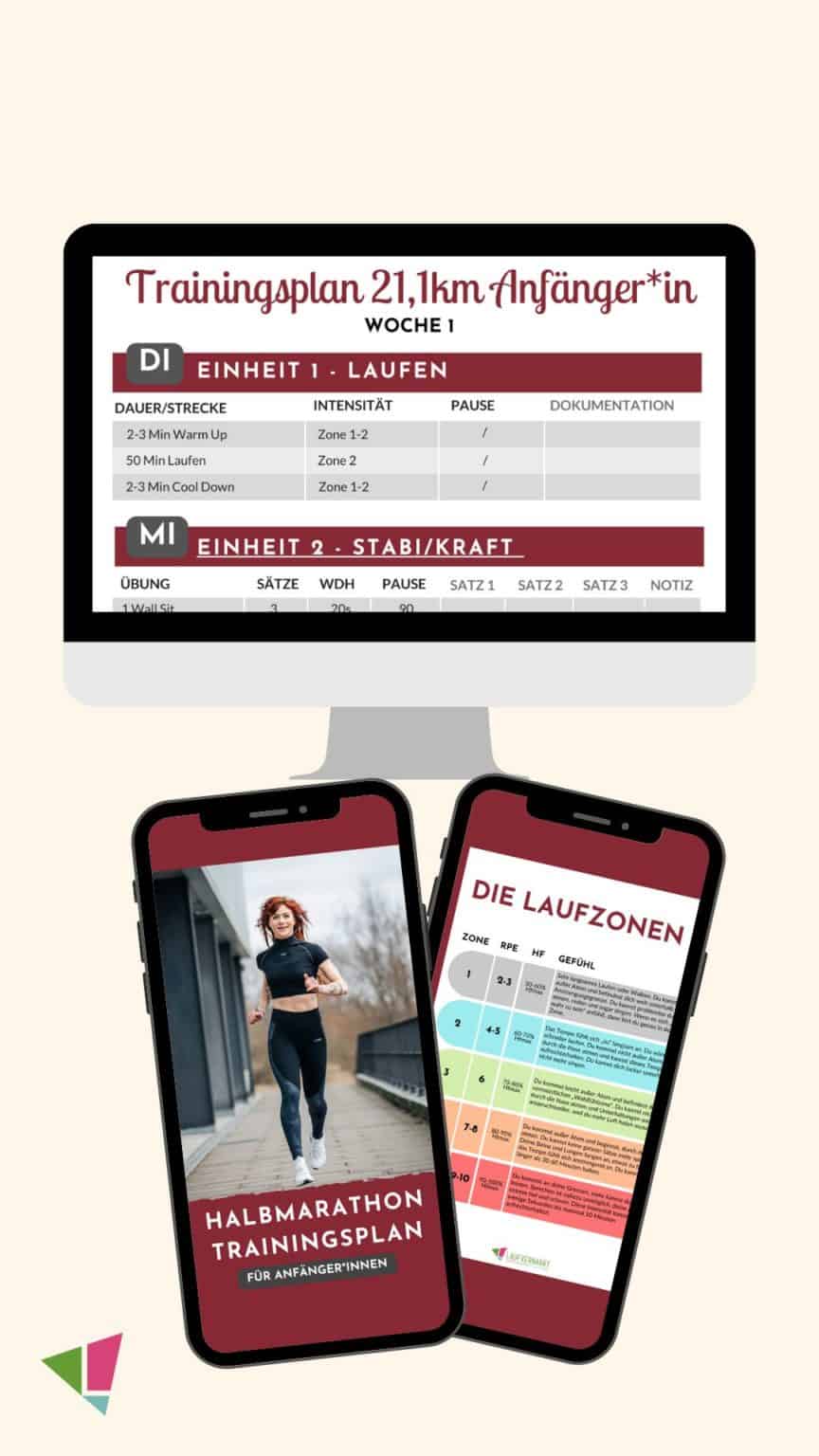 LEICHTER LAUFEN 🏃‍♀️ Halbmarathon Trainingsplan für Anfänger*innen ...